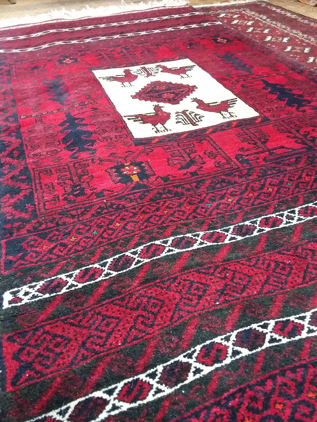 Vintage Middle Eastern 100 % Wool Rug Carpet handknotted | Drakelow ...