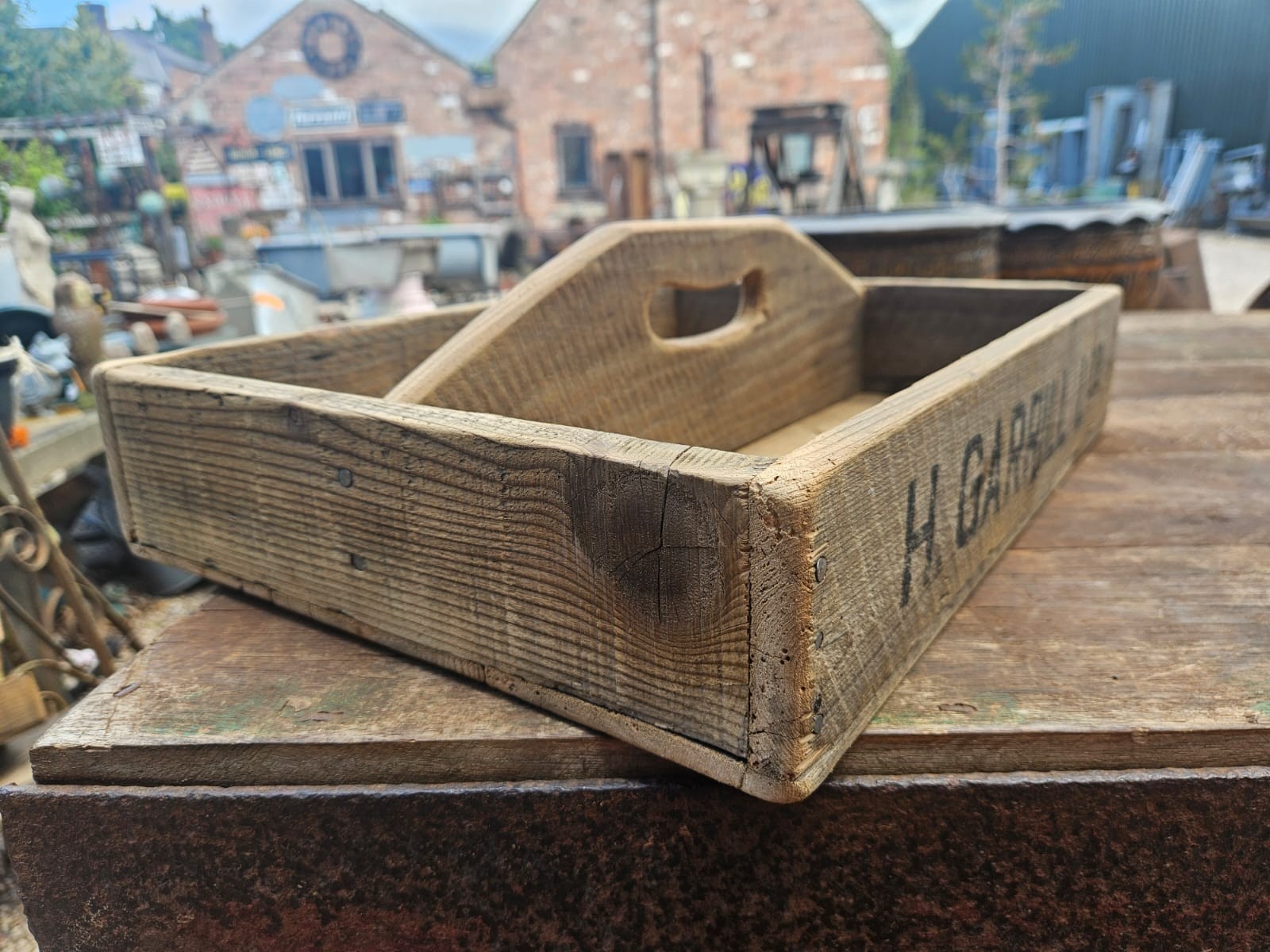 Vintage Rustic Wooden Trug For Garden / House Storage Oak | Drakelow ...