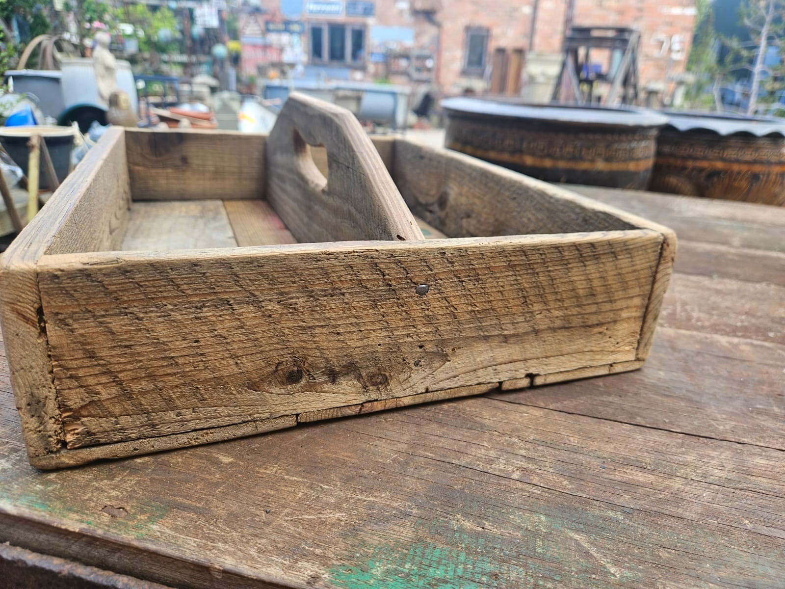 Vintage Rustic Wooden Trug For Garden / House Storage Oak | Drakelow ...