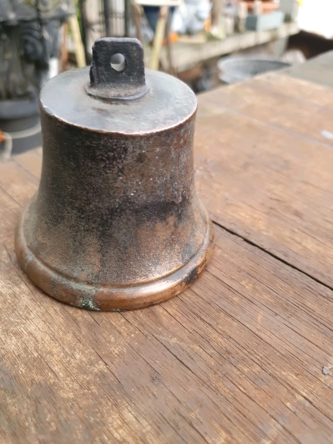 Antique Small Bronze Bell Marked 12 To Top Good Clear Ring Tone ...
