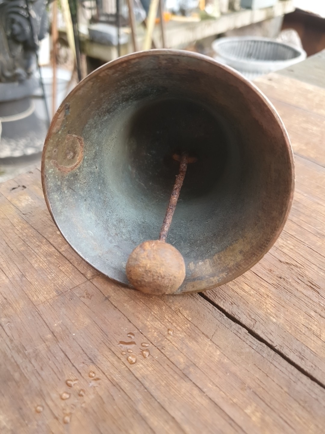 Antique Small Bronze Bell Marked 12 To Top Good Clear Ring Tone ...