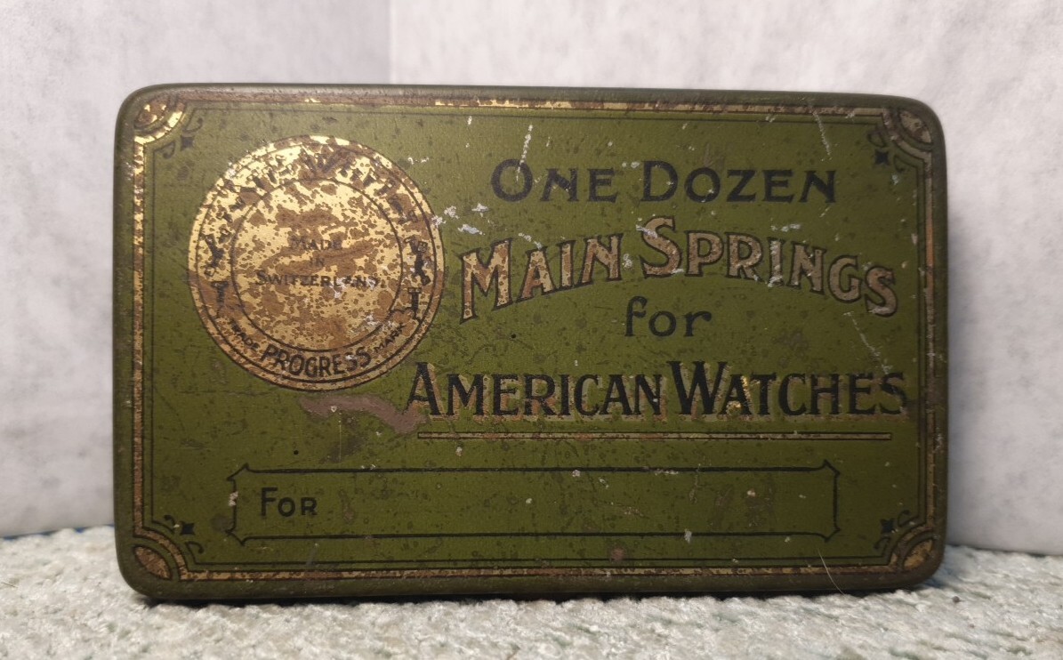 Vintage American Watches Springs Tin Watch Collector Art Deco ...