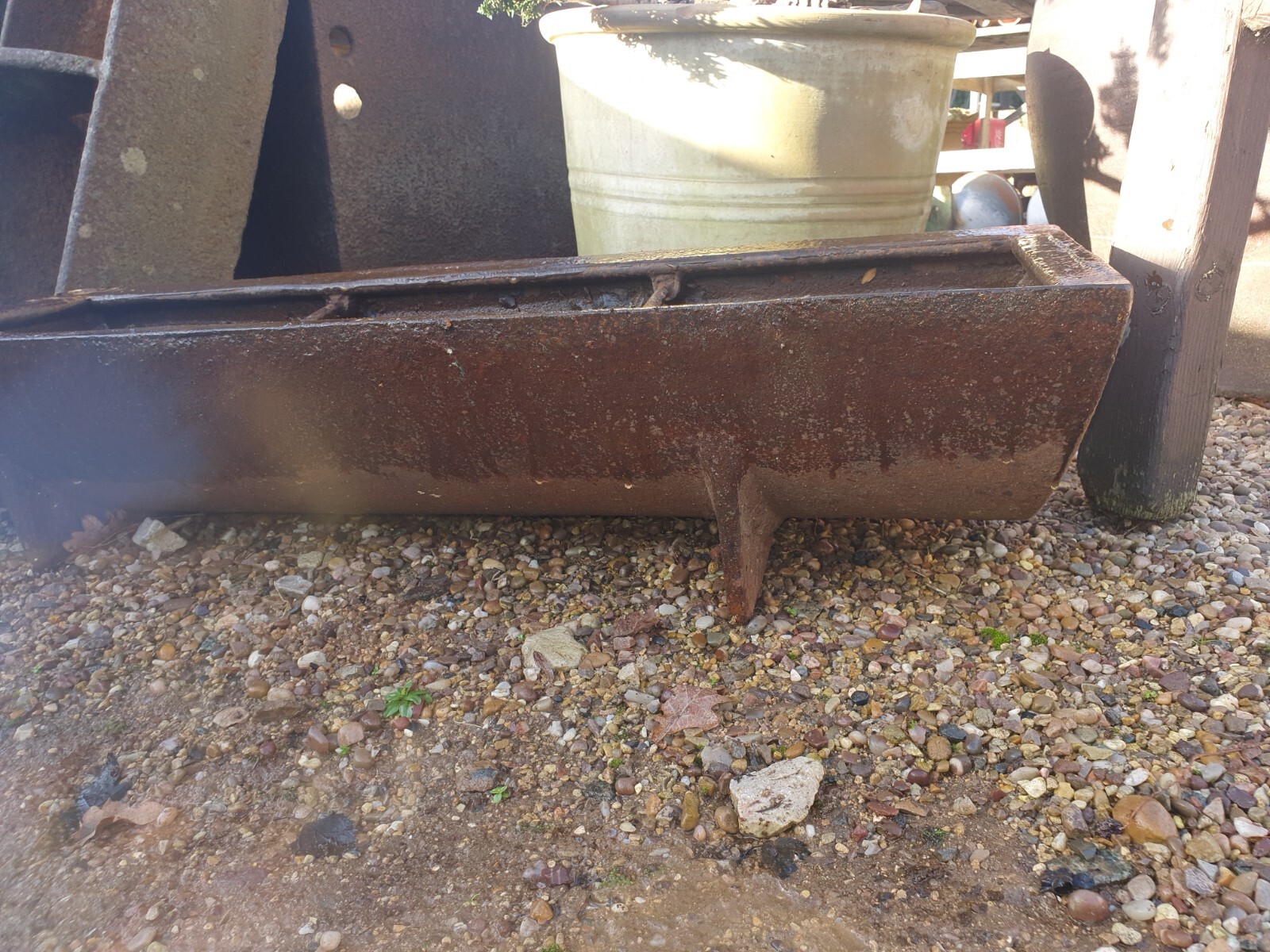 Antique Cast Iron Pig Trough Garden Planter Original Farm Barn ...