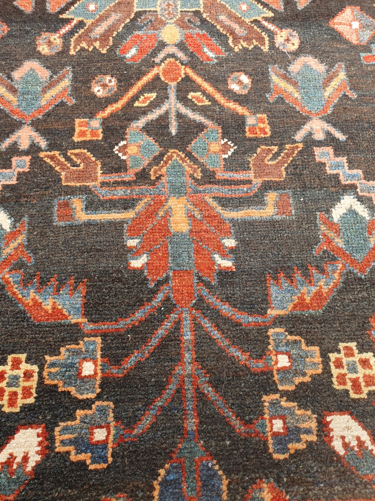 Antique Vintage Middle Eastern Hand Knotted Woollen Rug Carpet ...