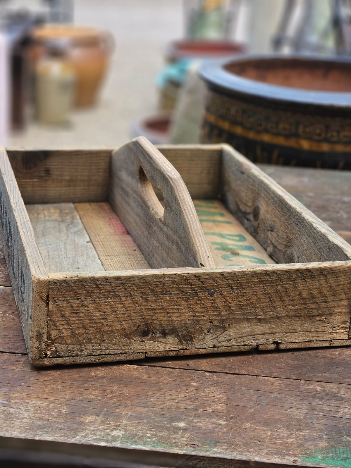 Vintage Rustic Wooden Trug For Garden / House Storage Oak | Drakelow ...