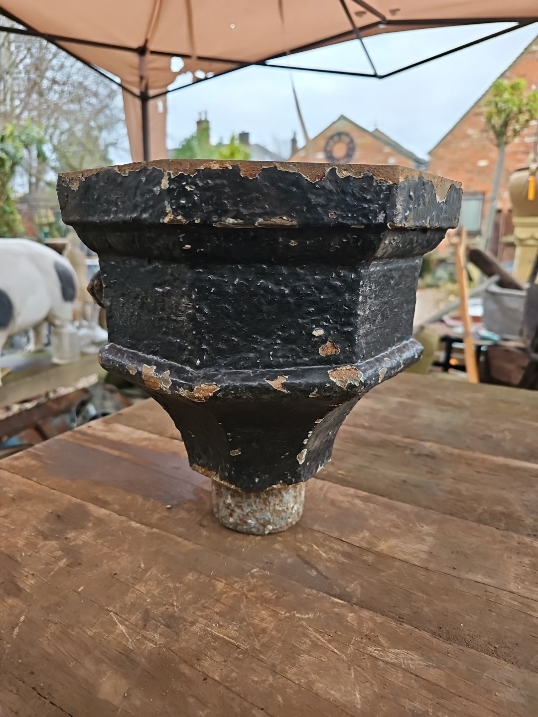 Victorian Cast Iron Rain Hopper Gutter 3 Inch Reclaimed Garden Planter ...
