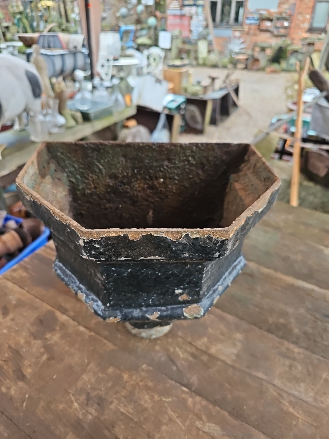 Victorian Cast Iron Rain Hopper Gutter 3 Inch Reclaimed Garden Planter ...