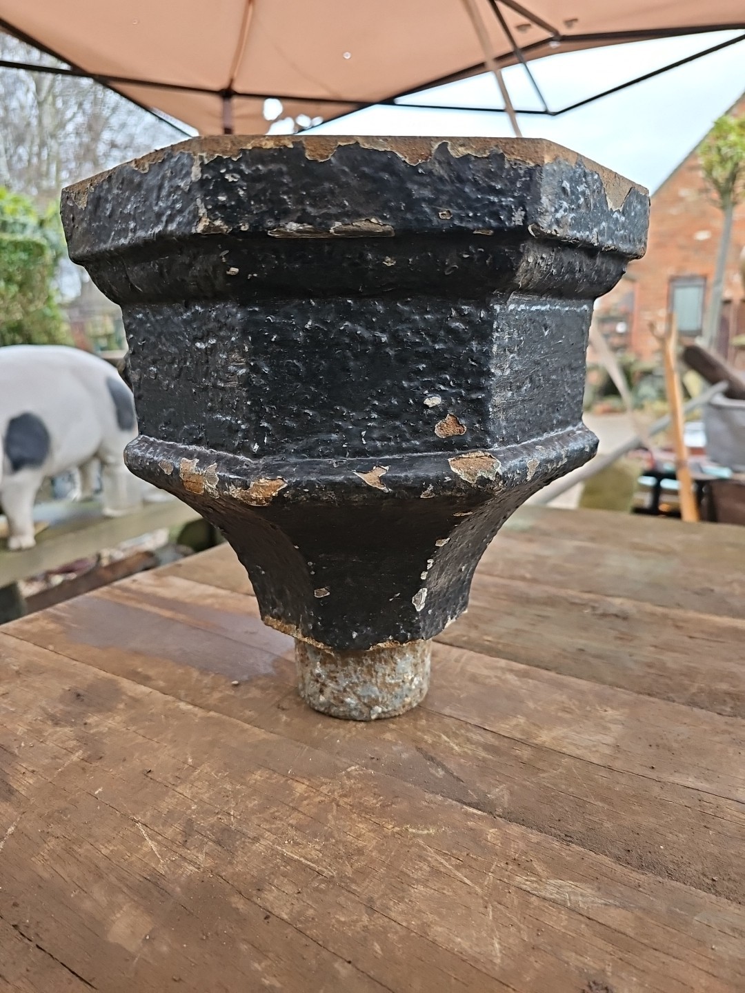 Victorian Cast Iron Rain Hopper Gutter 3 Inch Reclaimed Garden Planter ...