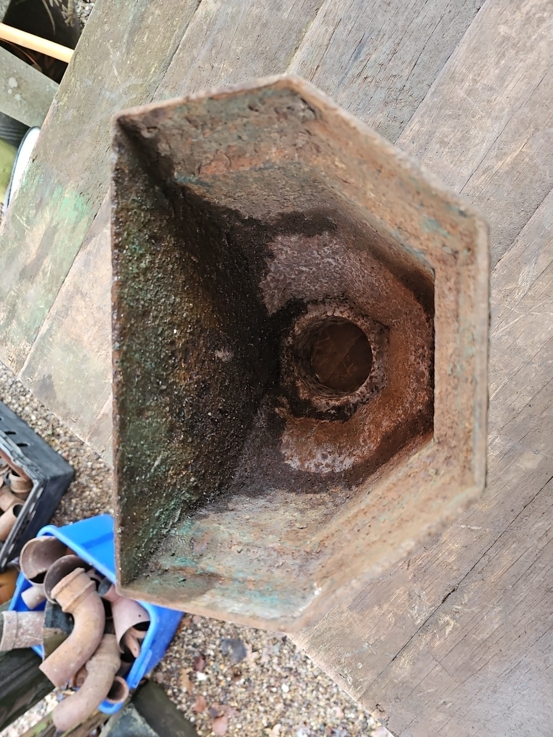 Victorian Cast Iron Rain Hopper Gutter 3 Inch Reclaimed Garden Planter ...
