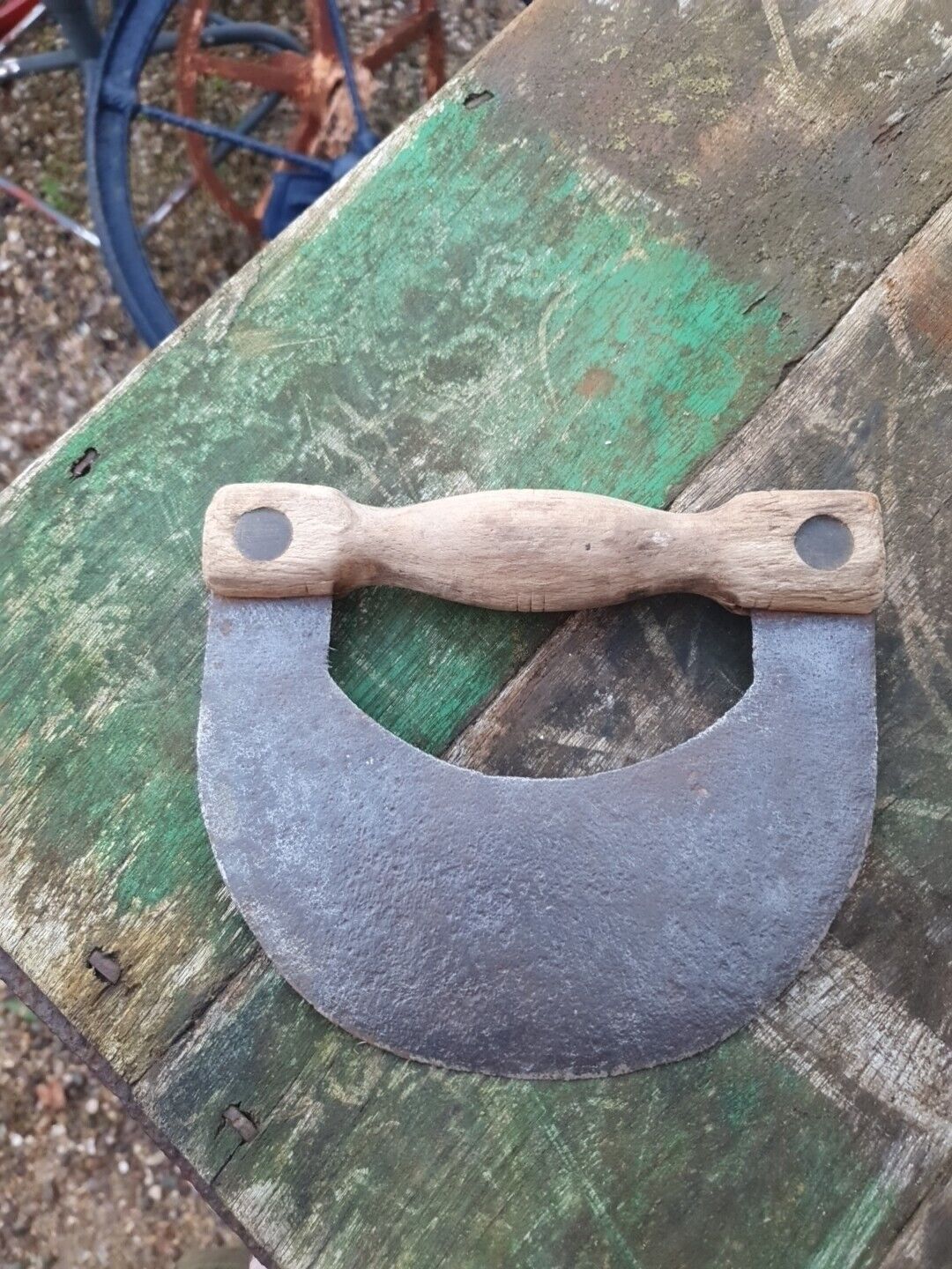 Vintage Herb Chopper Dough Cutter Beech Handle | Drakelow Barns Antiques
