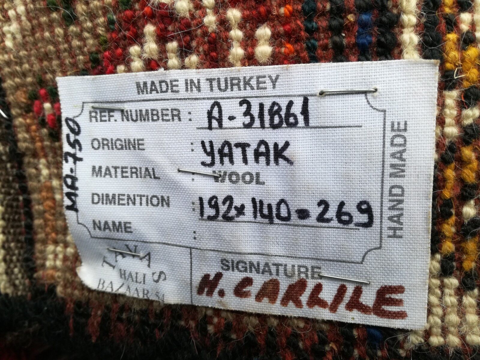 Antique Yatak Turkish Handknotted 100% wool 'sleeping' rug | Drakelow ...