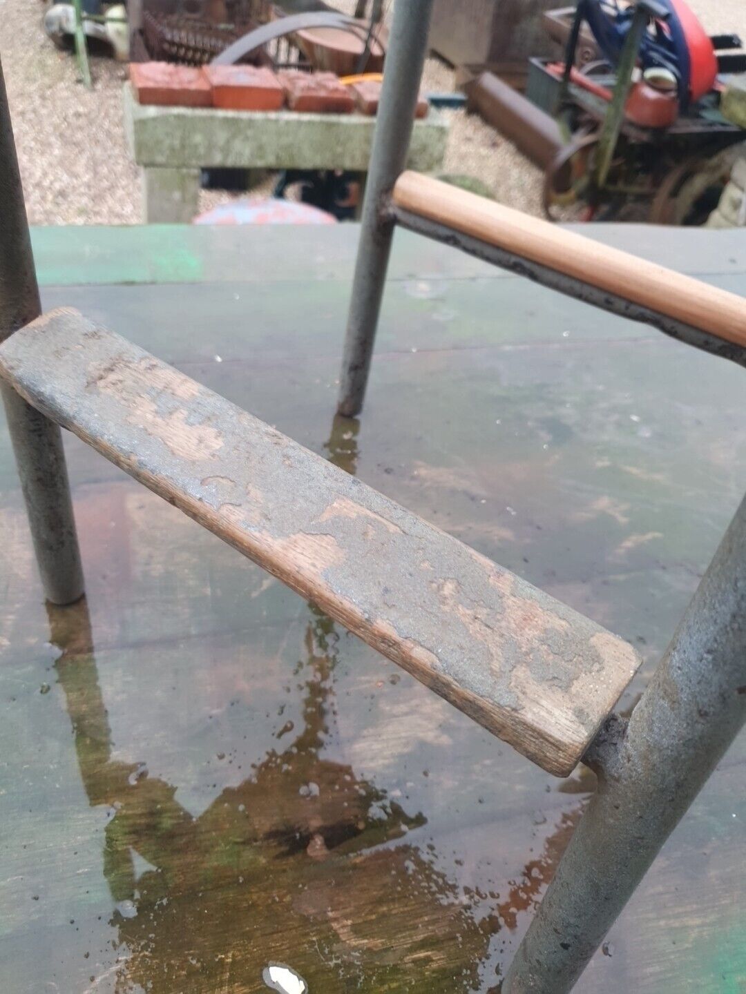 Vintage Industrial Factory Metal & Wood Machinists Engineers Stool ...