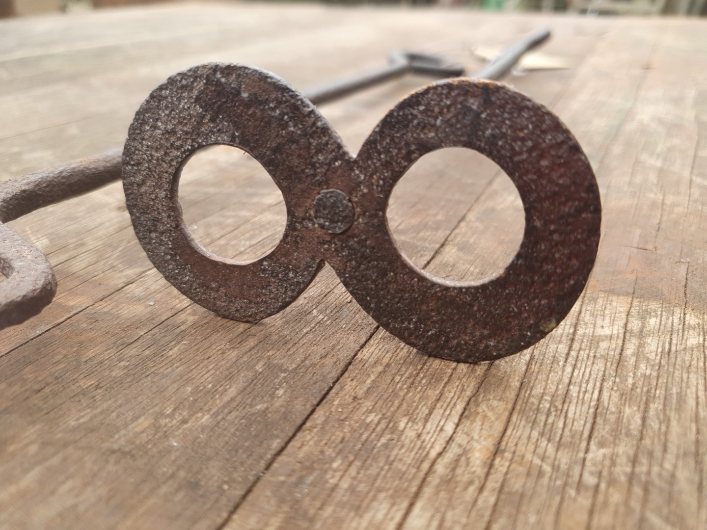 Antique Hand made Wrought Iron Branding Iron Marker Number 7 8 Pair ...