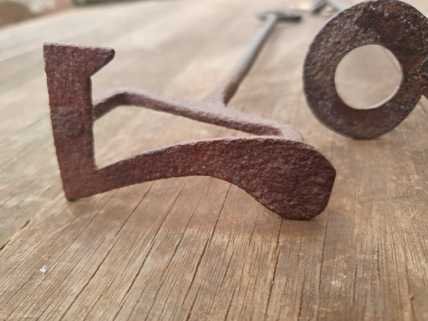 Antique Hand made Wrought Iron Branding Iron Marker Number 7 8 Pair ...