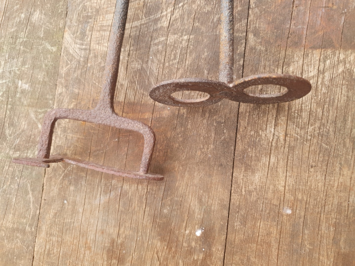 Antique Hand made Wrought Iron Branding Iron Marker Number 7 8 Pair ...